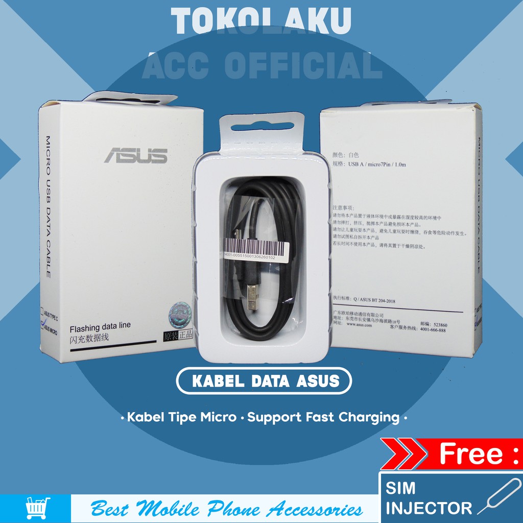 Jual Kabel Data Asus Original Tipe Micro Fast Charging 100% Kabel ...