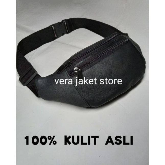 Jual Waistbag pria kulit Tas SELEMPANG pria Kulit Sapi Premium Anti Air ...