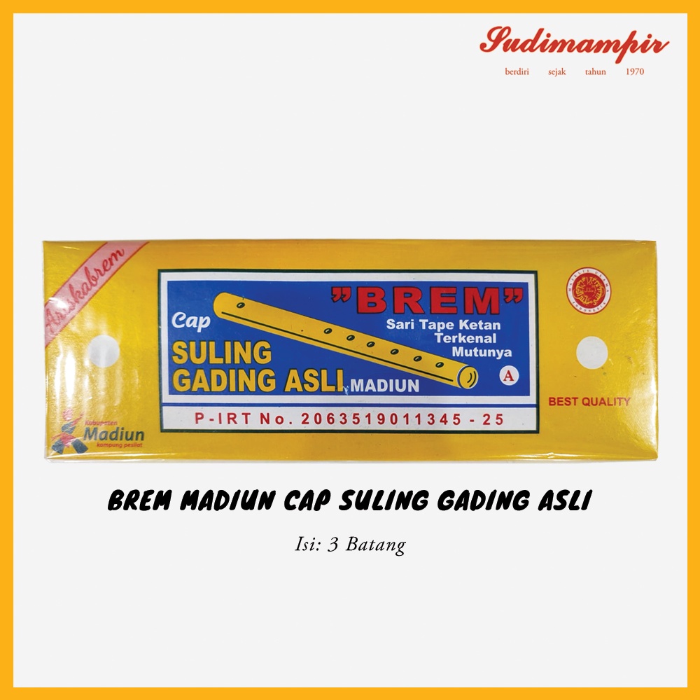 Jual Brem Madiun Asli Suling Emas (100 / 160 gram) - Oleh Oleh ...