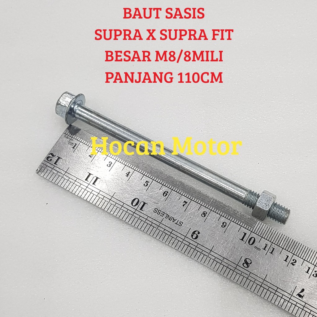 Jual BAUT CHASIS SASIS PEGANGAN MESIN SUPRA X SUPRA FIT PANJANG M8X110 ...