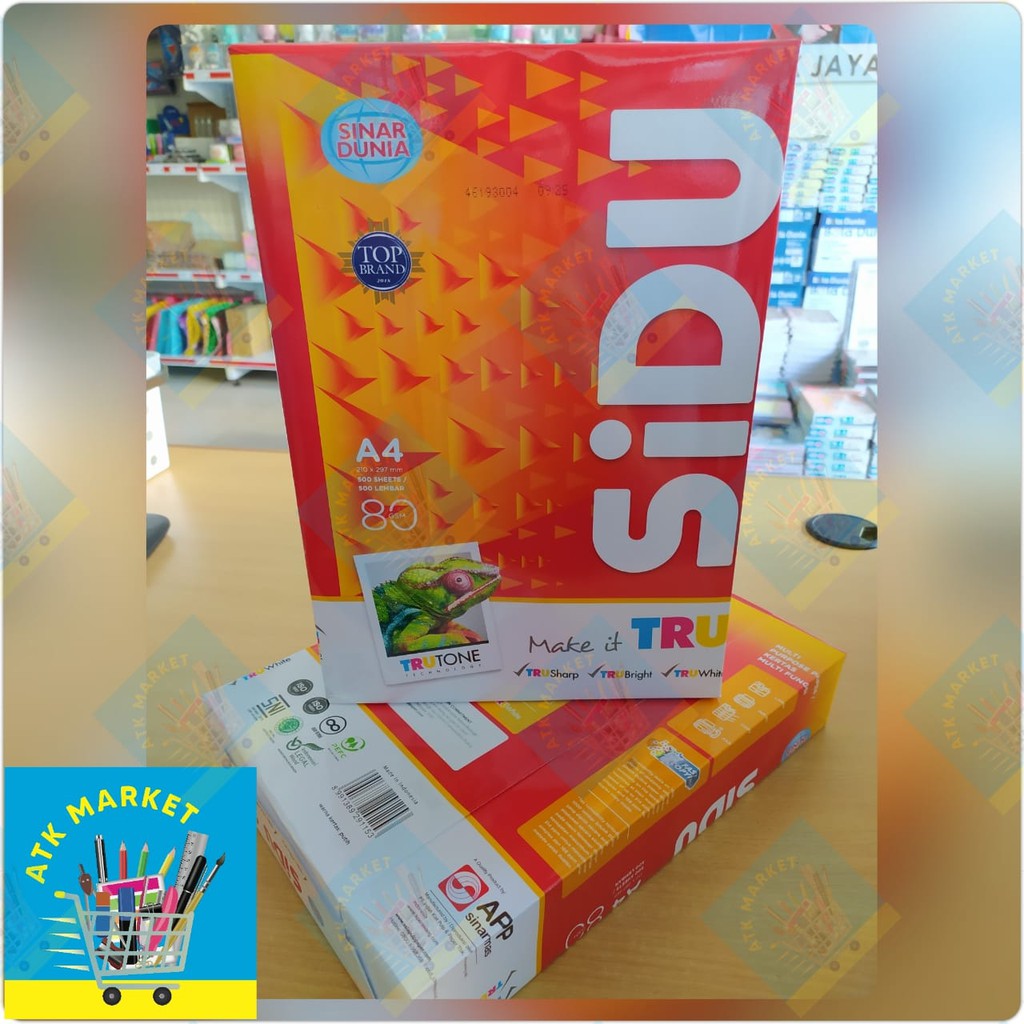 Jual Kertas A4 Foto Copy HVS 80 gr / 80 gsm / 80 gram Sinar Dunia / SIDU (SINARMAS) | Shopee ...