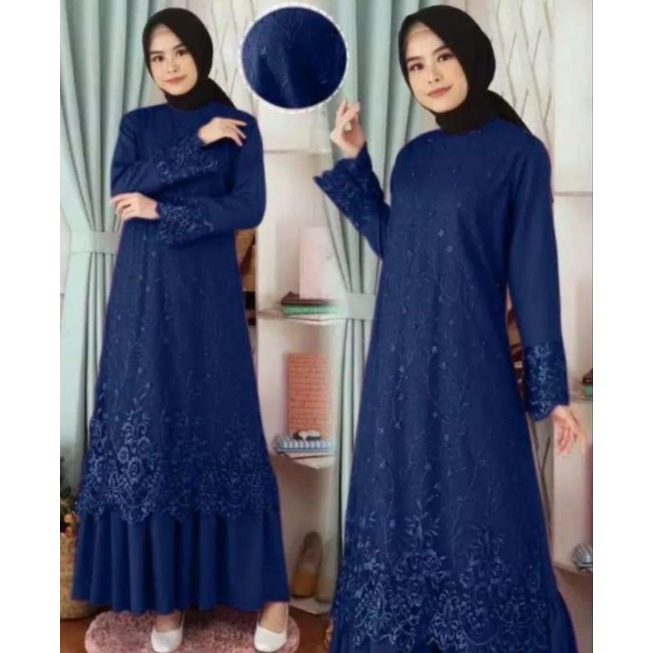 Jual GAMIS PESTA MODEL TERBARU TILE MUTIARA BUNGA BAWAH TEBAL | Shopee ...