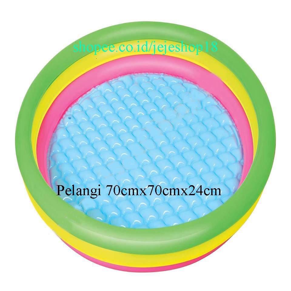 Jual Tricolor G Paket Pompa Mainan Anak Kolam Karet Inflatable Pool ...