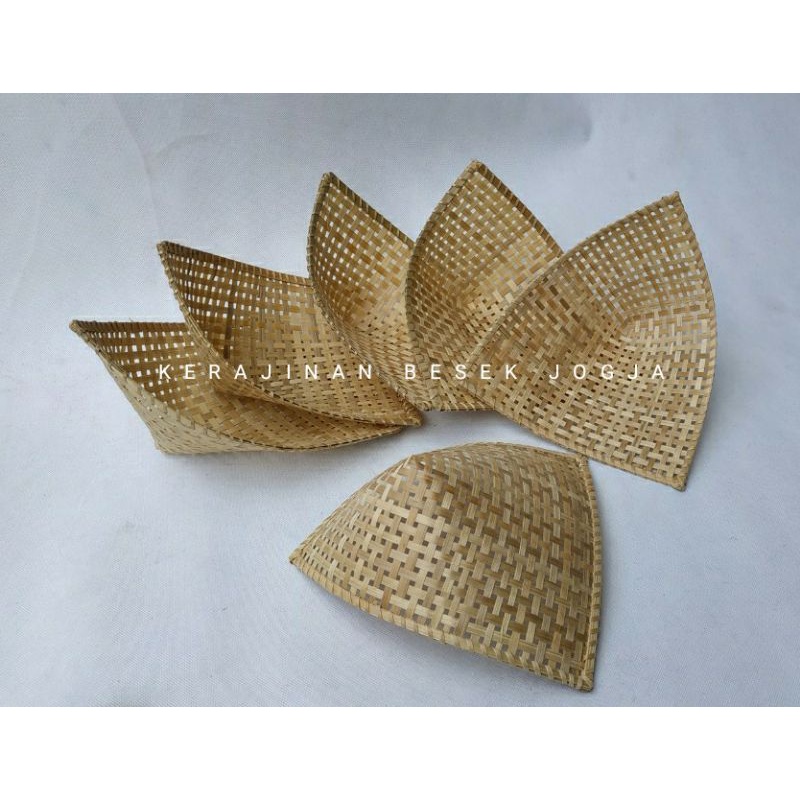 Jual PIRING PINCUK BAMBU NATURAL | takir sudi piring sate besek bambu ...