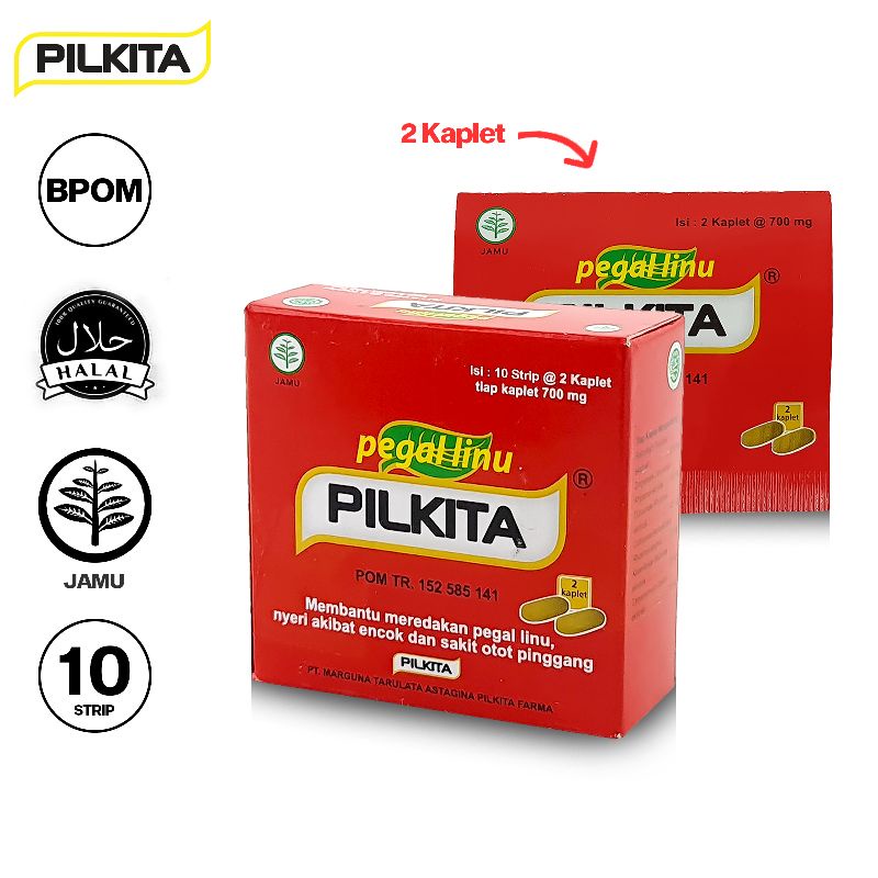 Jual PILKITA Obat / Kaplet Pegal Linu 10 Strip Isi 2 Kaplet Meredakan ...