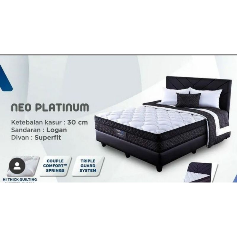 Jual Kasur only atau set Superfit by Comforta type Neo Platinum ukuran ...