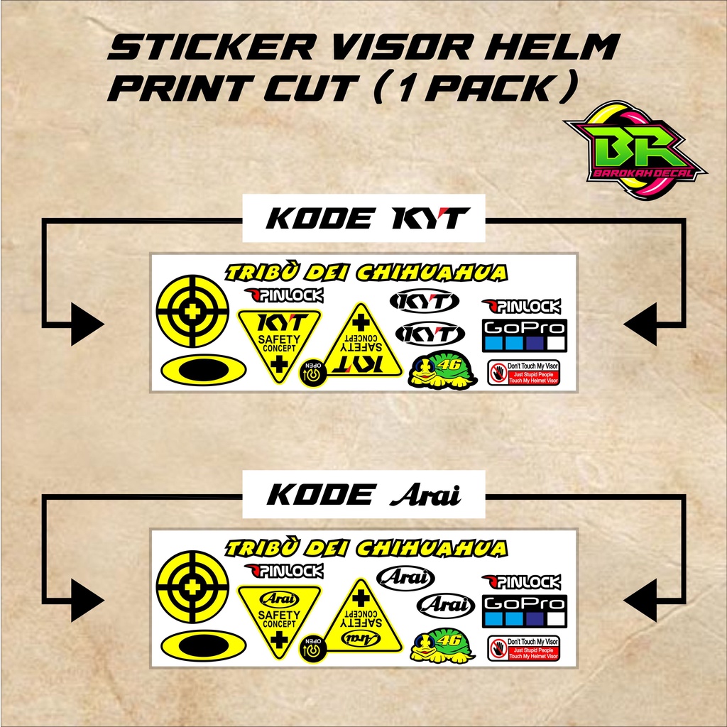 Jual Sticker Visor Stiker Motor Print Cut | Shopee Indonesia