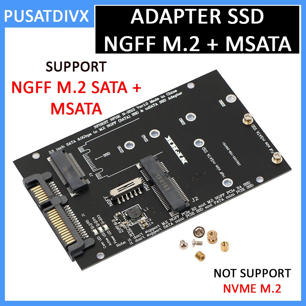 Jual SANJI TISHRIC ADAPTER SSD M.2 NGFF MSATA SATA 3.0 6GB/s 2.5 INCH ...