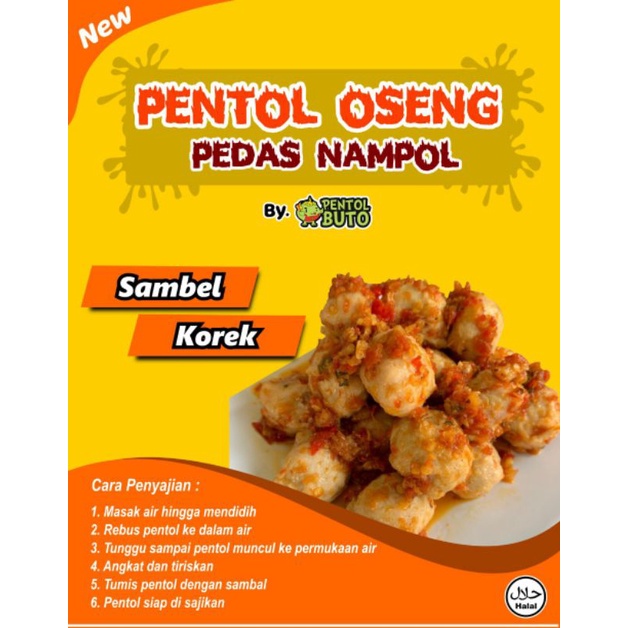 Jual Pentol Buto Oseng Pedas Nampol Frozen Mini Sambal Korek 300gram ...