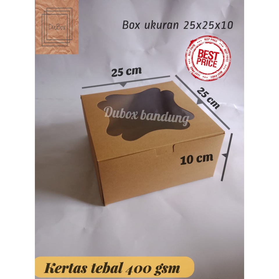 Jual (1 Pak = 10Pcs) Box ukuran 25x25x10, Box ukuran 25x25x10 dengan ...