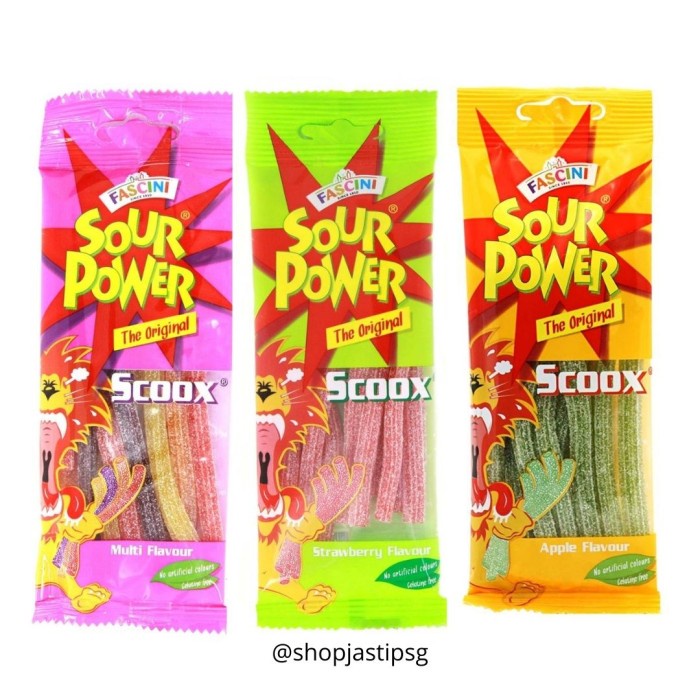 Jual Fascini Sour Power Scoox Candy 40g Permen Asem Rasa Asam Import ...