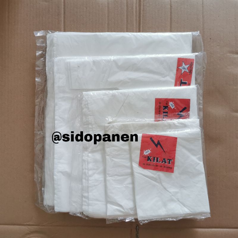 Jual KANTONG PLASTIK KRESEK MEREK KILAT BESAR WARNA HITAM PUTIH UKURAN ...