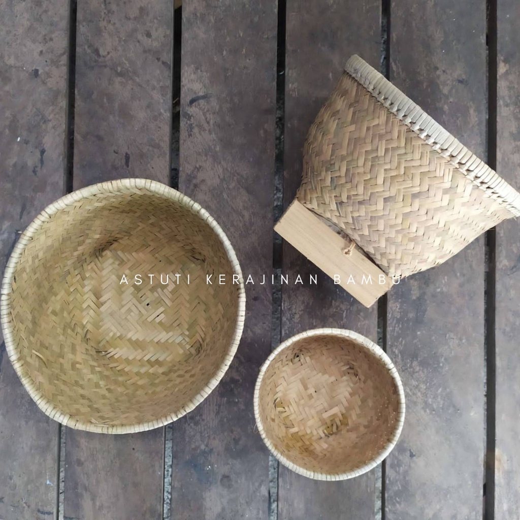 Jual Ceting Wakul Bambu 20 cm Ceting Kulit Tanpa Tutup/Wakul Nasi Unik ...