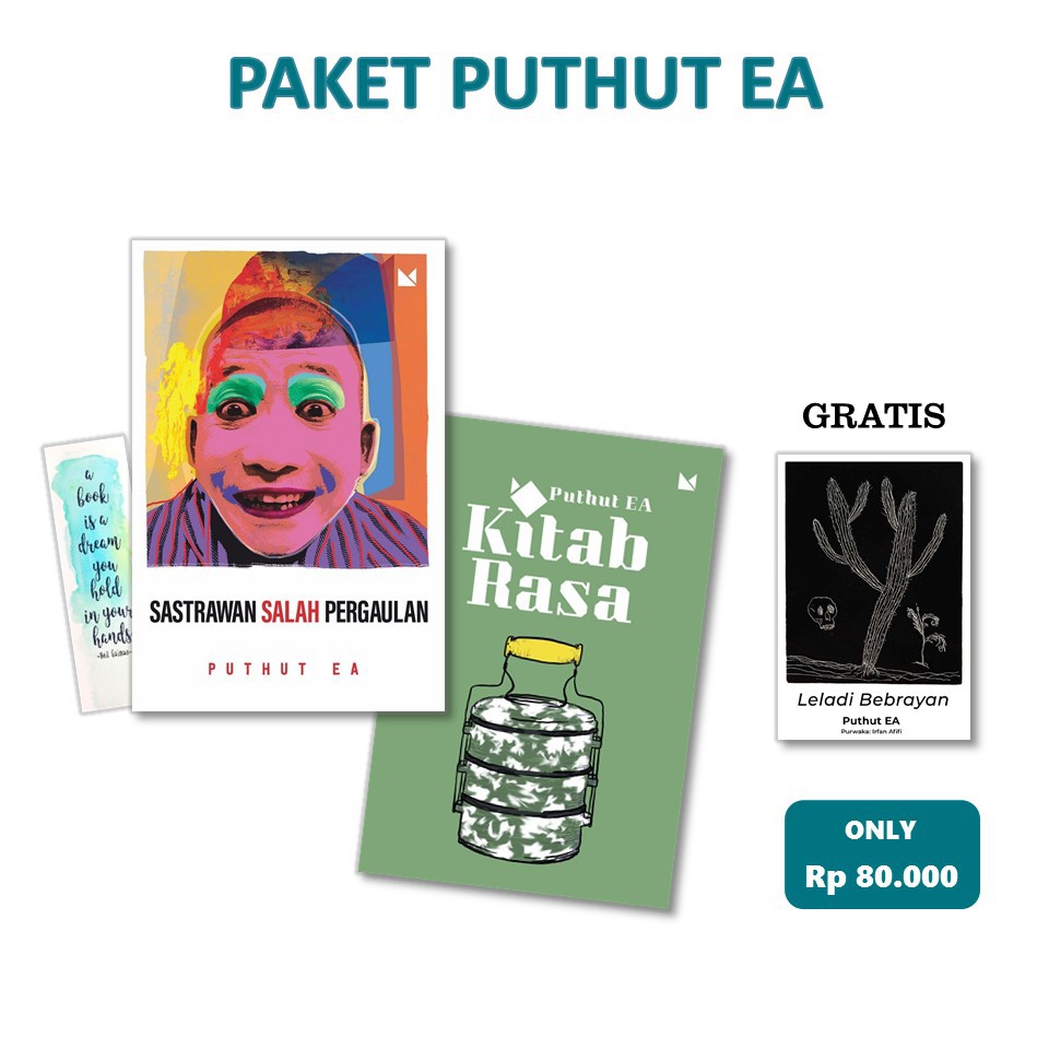 Jual Paket Bundling Buku Mojok - Sastrawan Salah Pergaulan, Kitab Rasa & Bonus (Puthut EA ...