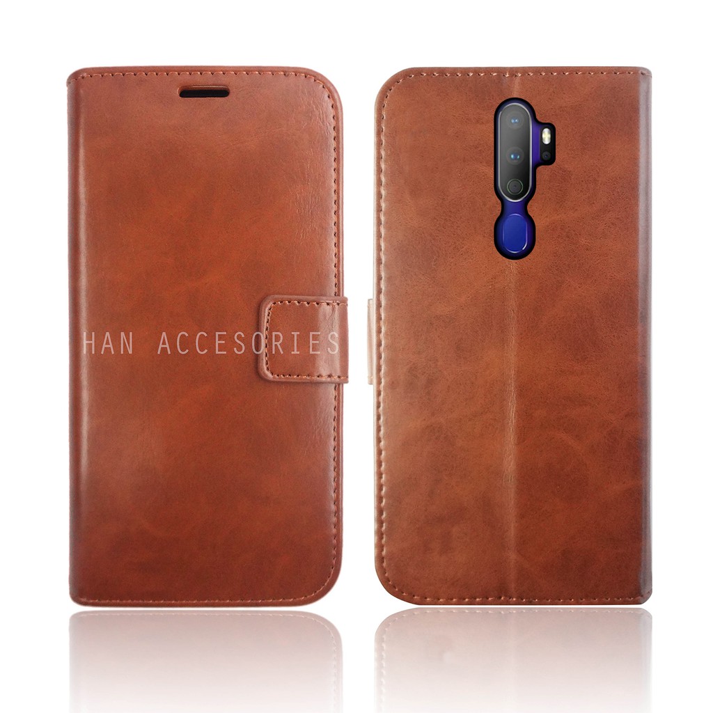 Jual ORIGINAL FS Flip Cover OPPO A5 2020 / A9 2020 With Magnetik Flip ...
