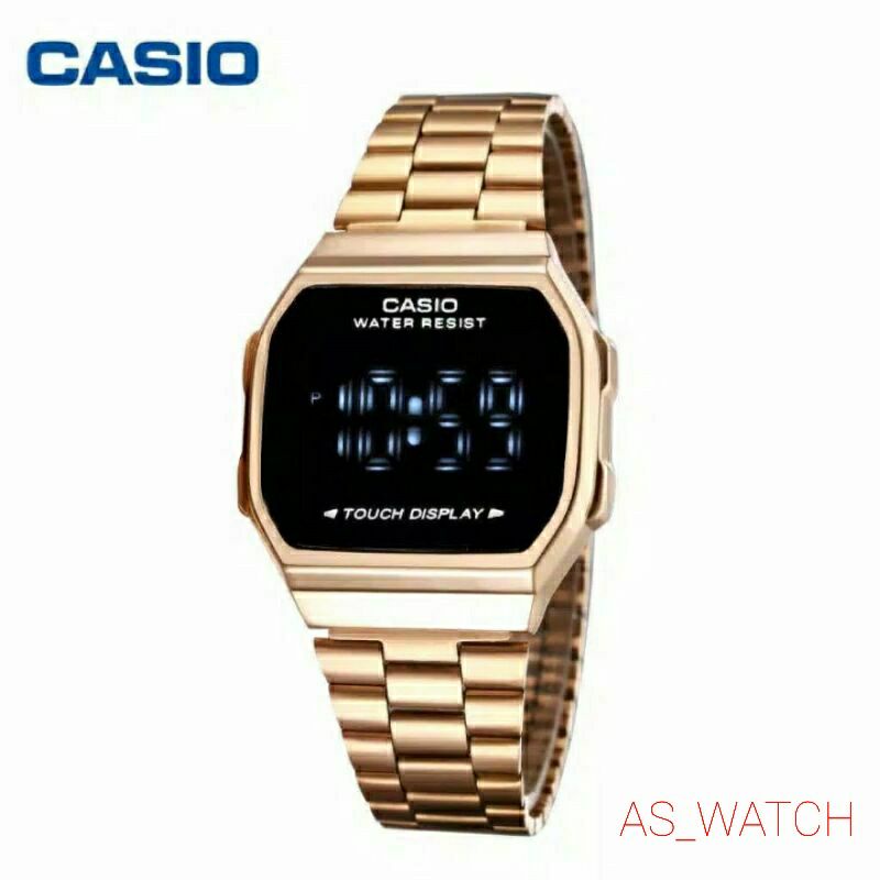 Jual JAM TANGAN PRIA / WANITA DIGITAL CASIO LED TOUCHSCREEN STRAP RANTAI [ASW] | Shopee Indonesia