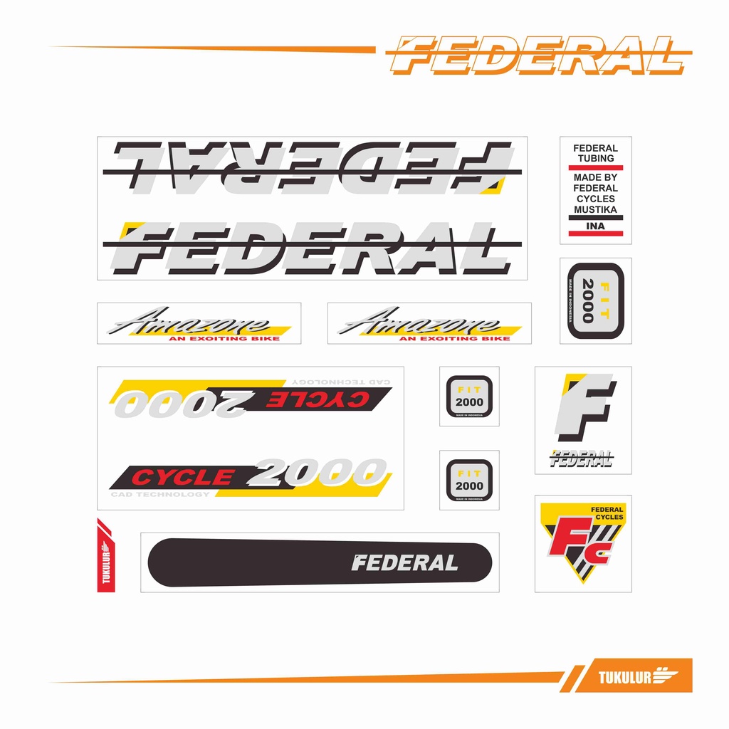 Jual STIKER DECAL SEPEDA FEDERAL AMAZONE | Shopee Indonesia