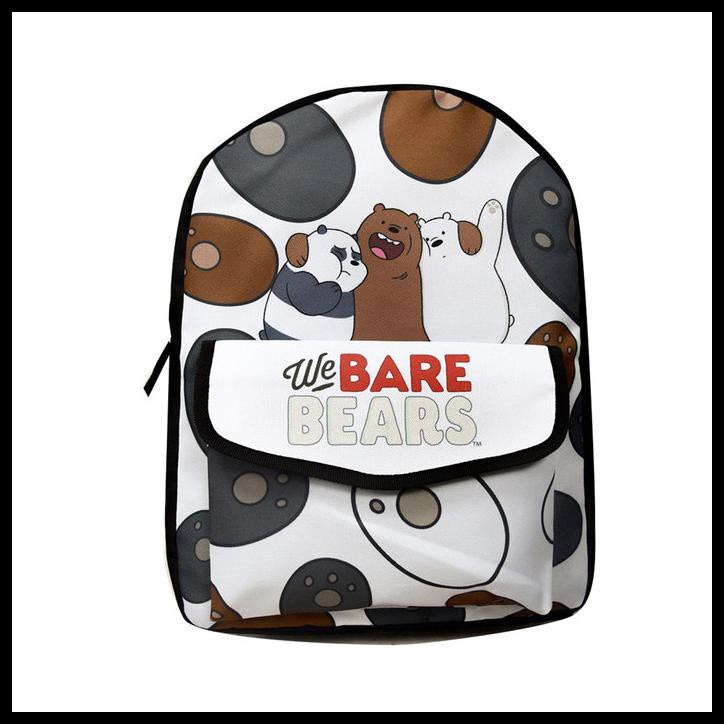 Jual We Bare Bears Pocket Backpack Black | Shopee Indonesia