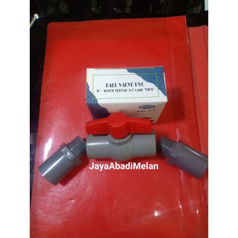Jual stop kran 3 per 4 ball valve dan sok drat | Shopee Indonesia