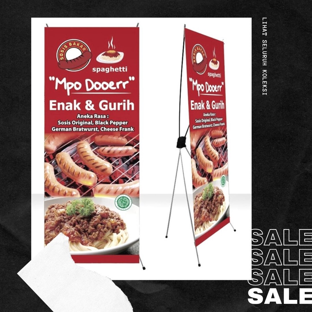 Jual Cetak X Banner Bahan flexy Untuk Restoran | Shopee Indonesia