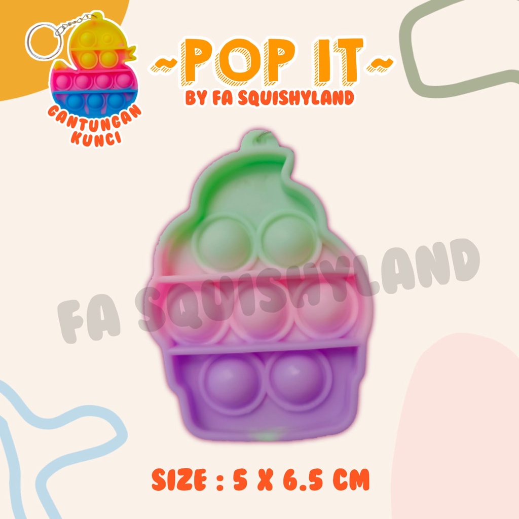 Jual Mini Pop It Keychain Pastel Rainbow / Pop It Gantungan Kunci Ready ...