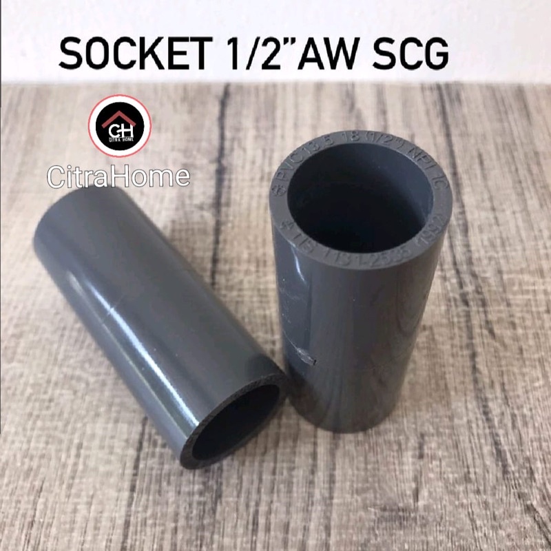 Jual Sok Socket PVC 1/2” type AW (tebal) SCG | Shopee Indonesia