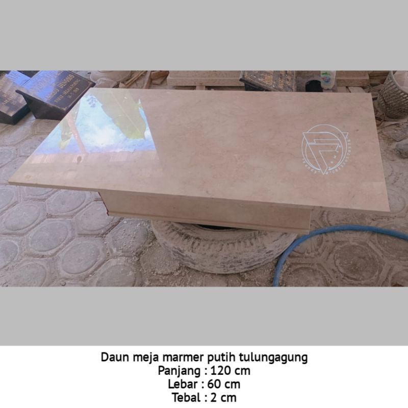 Jual Top table marmer putih tulungagung 120x60 | Shopee Indonesia