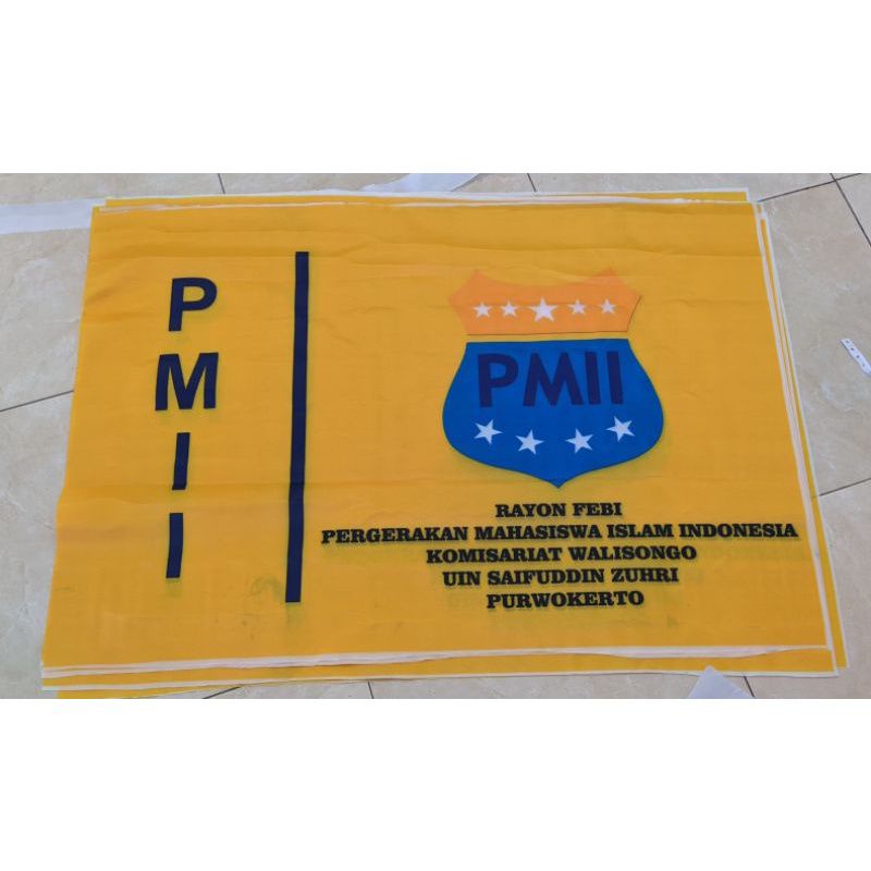 Jual BENDERA PRINTING PMII UK 90cm × 60cm bisa tambah nama daerah dll ...