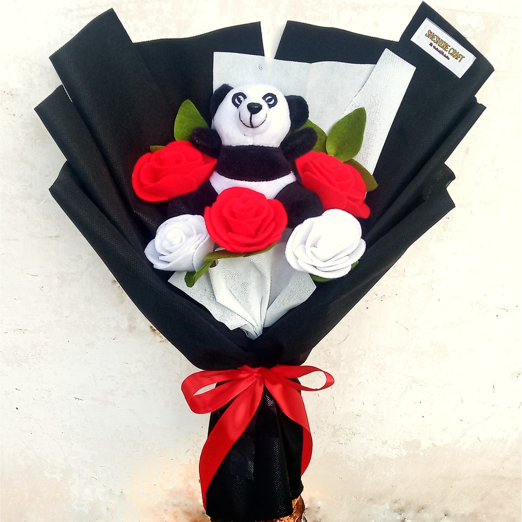 Jual Buket Bunga PANDA wisuda bouqet graduation | Shopee Indonesia