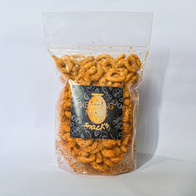 Jual Lanting Udang Pedas / Cemilan Makanan Ringan Klanting / Kelanting ...