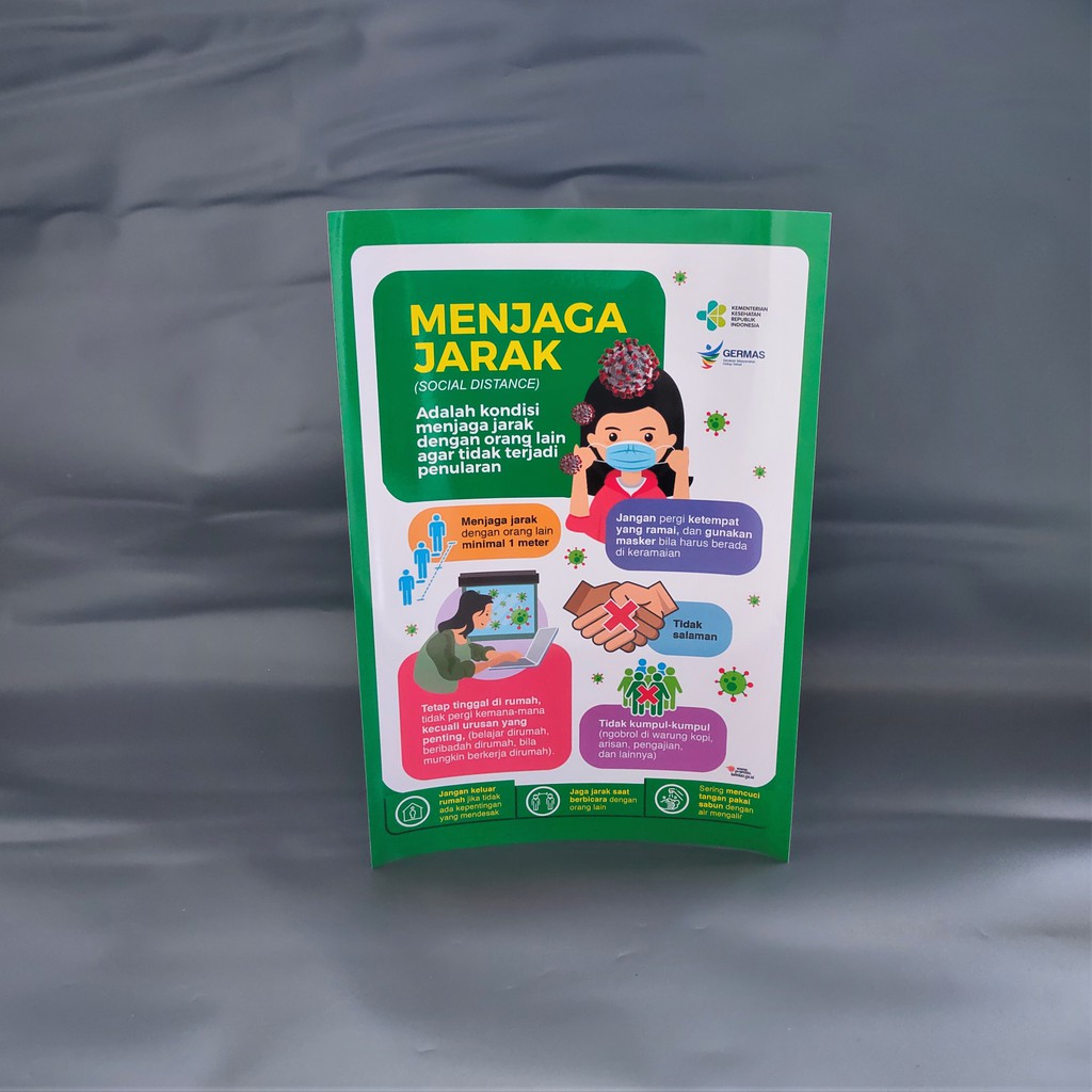 Jual Poster Menjaga Jarak dengan benar – Poster Tips Social Distancing ...