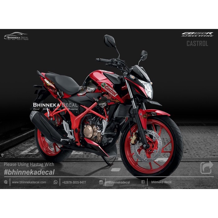 Jual DECAL STICKER CB 150 R DESAIN CASTROL-001 | Shopee Indonesia