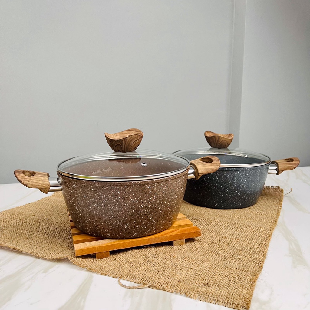 Jual Panci Ceramic Marble SAUCEPOT SBR | Shopee Indonesia