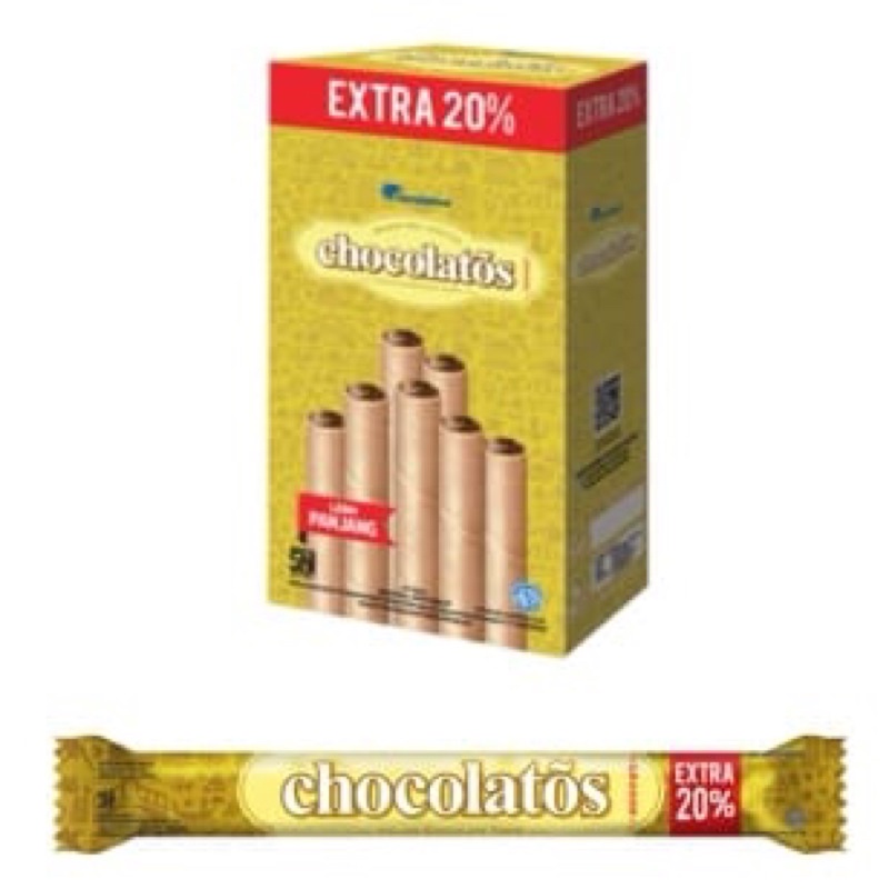 Jual Chocolatos Wafer Roll Stik ( 1 box isi 20 pcs x @ 15g+3g ...