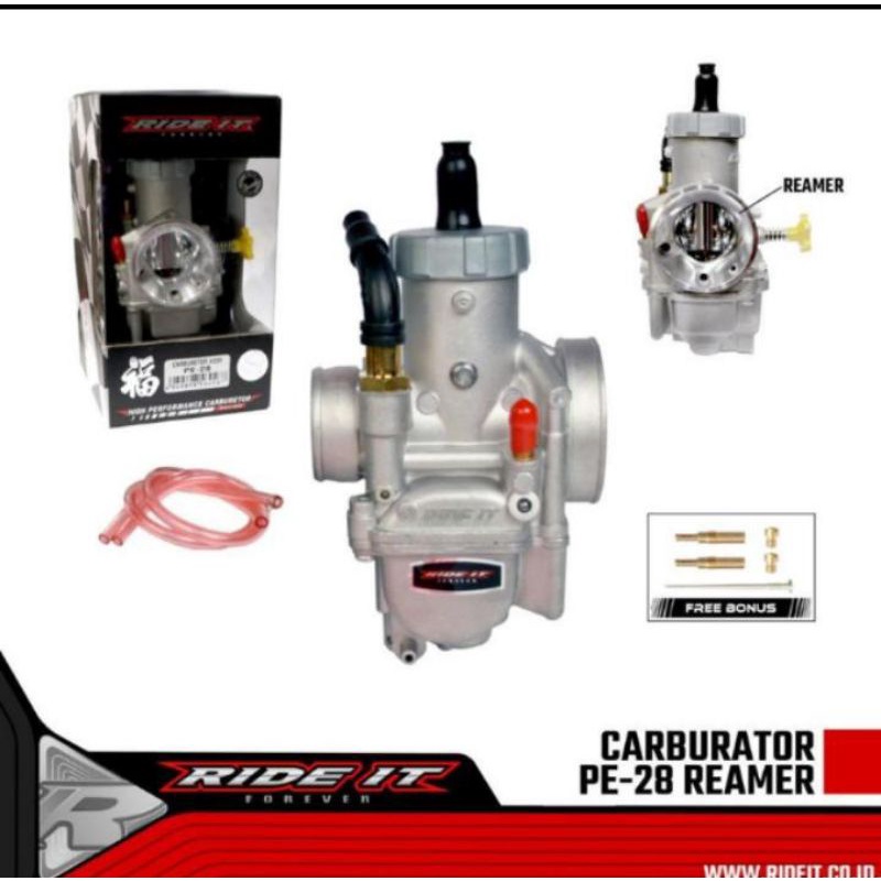 Jual Karburator Karbu PE 24 , PE 26, PE 28 Ride it Bonus pilot main jet jarum skep, Lemer ...