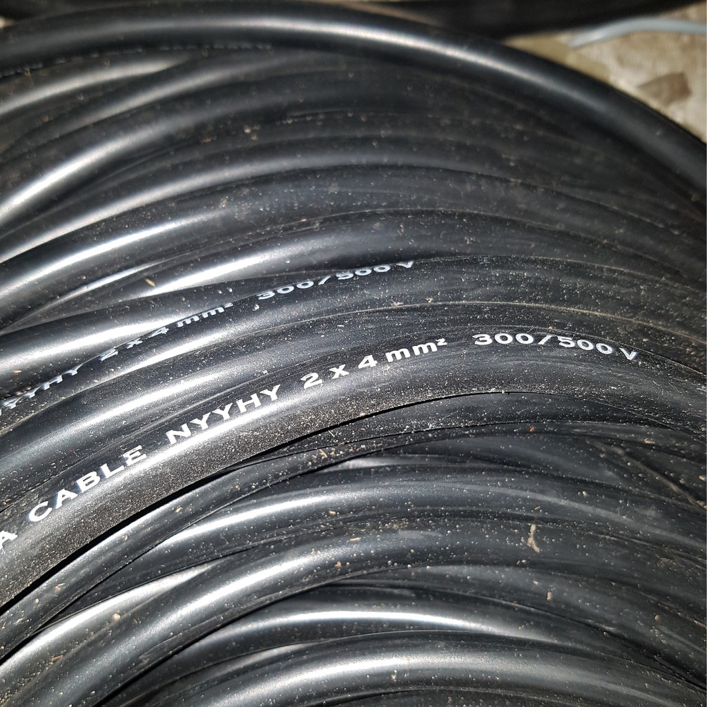 Jual ETERNA NYYHY 2X4 MM METERAN / KABEL LISTRIK HITAM SERABUT TEMBAGA NYY HY 2 X 4 MM ECER PER ...