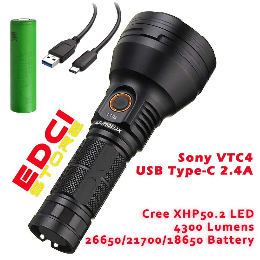 Jual Senter Astrolux FT03 XHP50.2 4300lm 735M Type-C NarsilM v1.3 ...