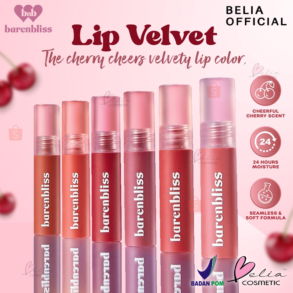 Jual BELIA BNB barenbliss Cherry Makes Cheerful Lip Velvet korea ...