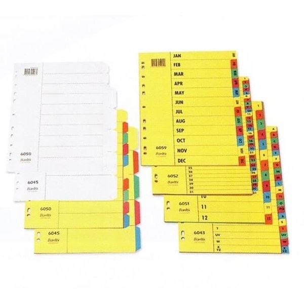 Jual Pembatas Odner Pembatas Binder File Index Divider Ukuran A4 Seri 1 ...