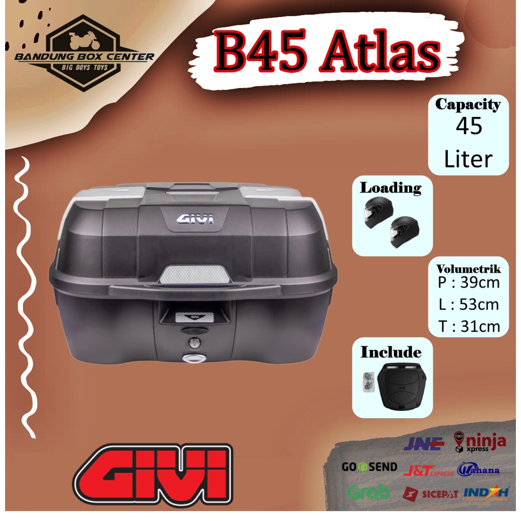 Jual Box Motor atau Box Touring Givi B45 Atlas B 45 Box Motor Givi Terbaru | Shopee Indonesia