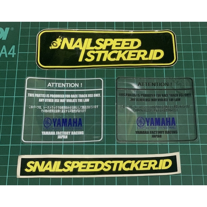 Jual sticker printing uv transparan Yamaha atention yamaha factory ...