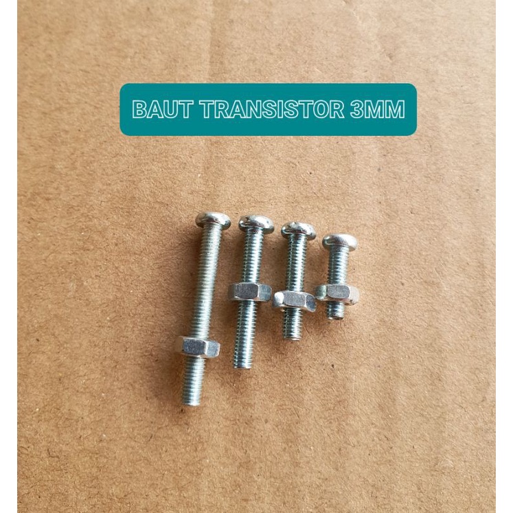 Jual BAUT TRANSITOR 3MM PLUS MUR | Shopee Indonesia