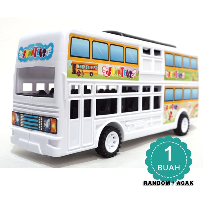 Jual Mainan Bus Tingkat Pullback Besar Funny BUS | Shopee Indonesia