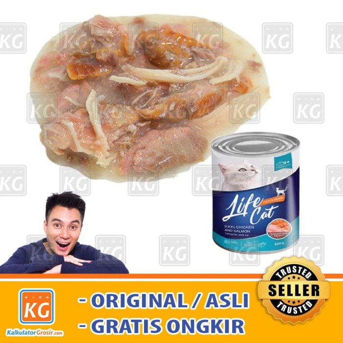 Jual Jt50T177 Makanan Kucing Kaleng Life Cat Can Kitten Adult 400Gr Wet ...