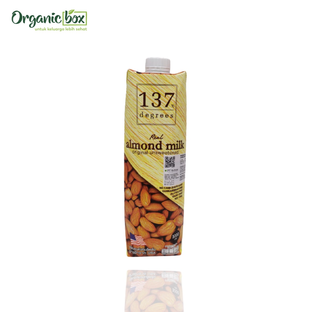 Jual 137 DEGREES ALMOND MILK UNSWEETENED ORIGINAL 1L | Shopee Indonesia