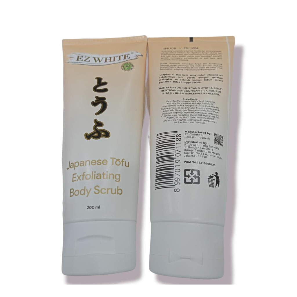 Jual Ez White Japanese Tofu Exfoliating Body Scrub (200ml) | Shopee ...