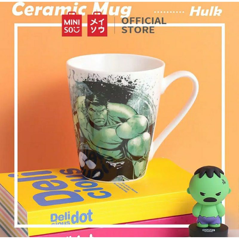Jual MINISO Marvel Cangkir Keramik Mug Gelas karakter lucu Gelas Minum ...