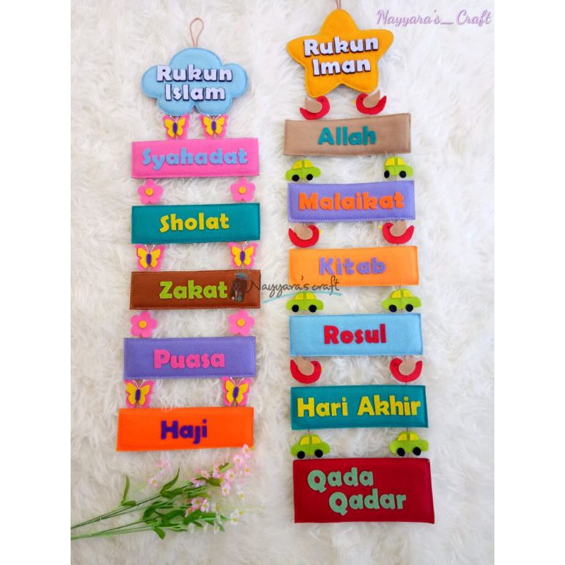 Jual tabel rukun iman+rukun islam | Shopee Indonesia