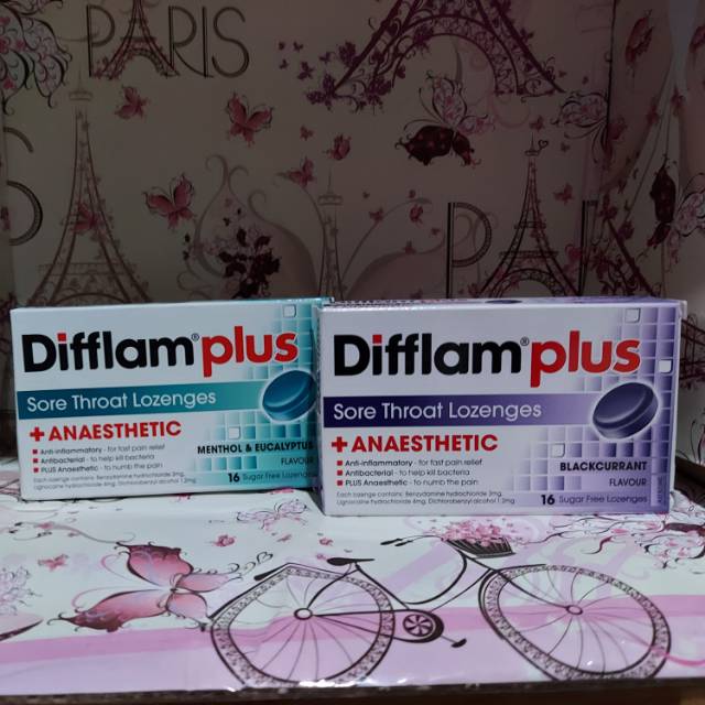 Jual DIFFLAM PLUS ANAESTESTIC SUGAR FREE 16 LOZENGES | Shopee Indonesia