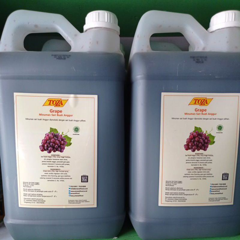 Jual Toza Jus / Juice 5 Liter (12 Varian Rasa) | Shopee Indonesia
